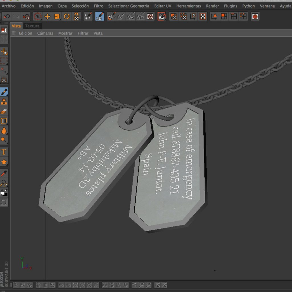 Military Dog Tags 3D Model - FlatPyramid