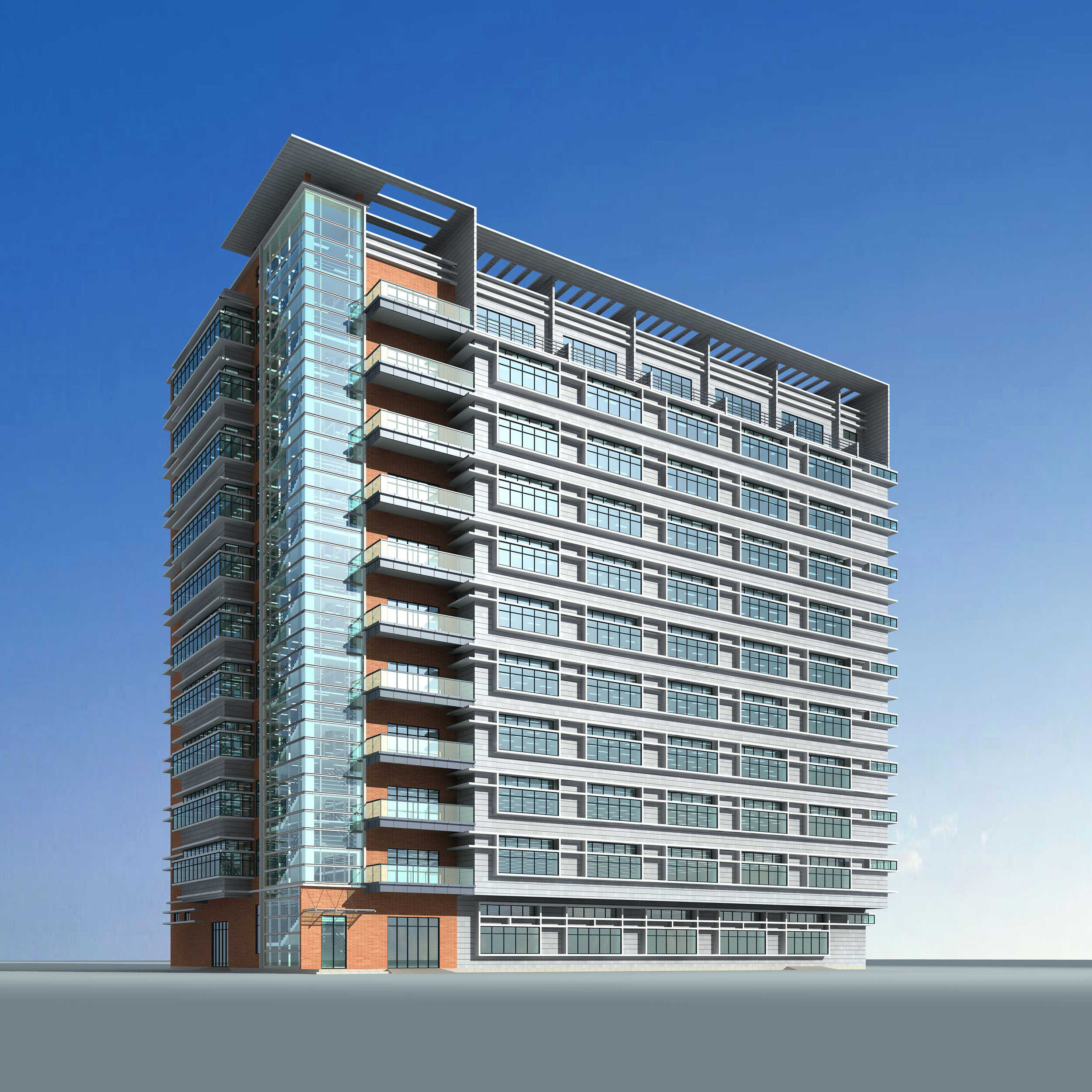 Architecture 283 3D Model - FlatPyramid