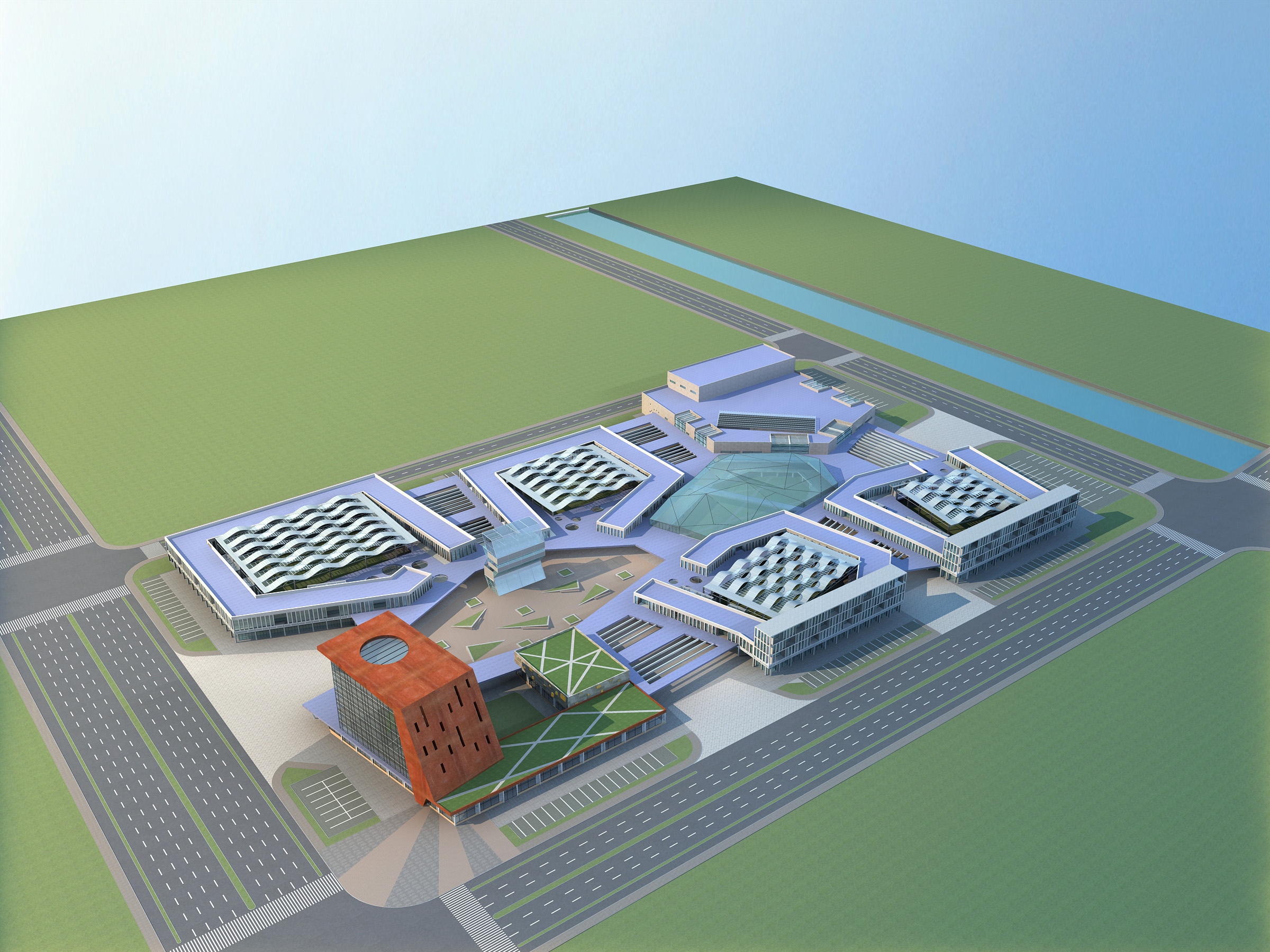 Architecture 549 3D Model - FlatPyramid