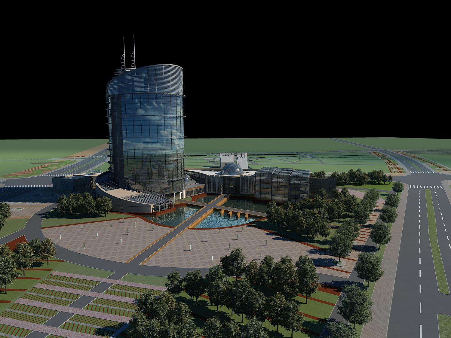 Architecture 595 3D Model - FlatPyramid