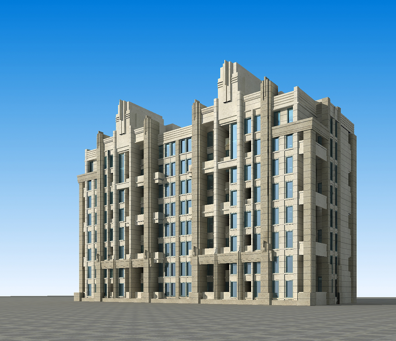 Architecture 646 3D Model - FlatPyramid