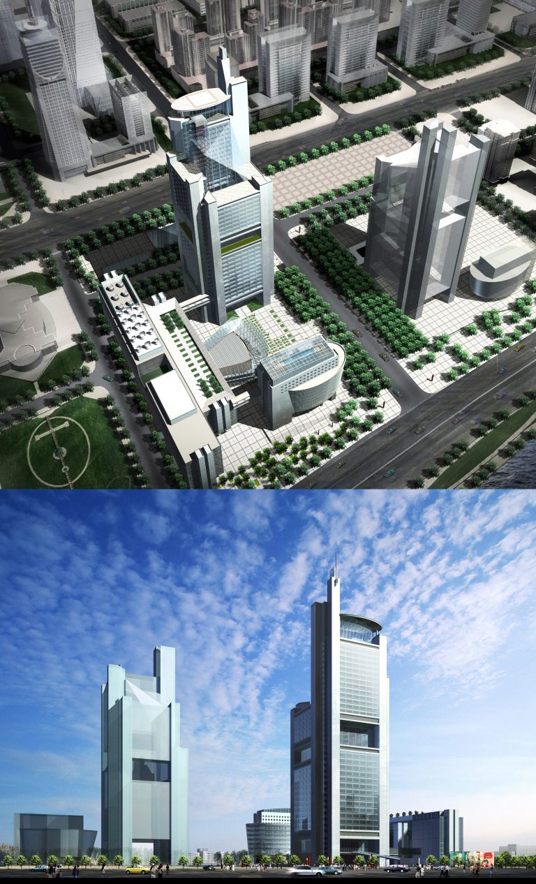 3d building 023 3D Model - FlatPyramid