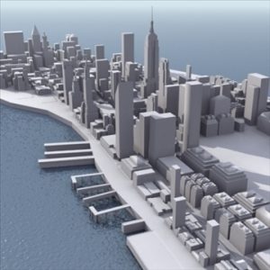 Manhattan Stylised 3D Model 3D Model - FlatPyramid