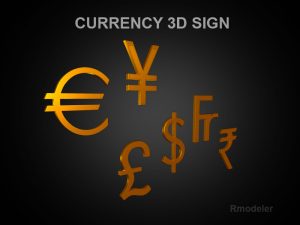 Currency sign 3D Model - FlatPyramid
