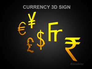 Currency sign 3D Model - FlatPyramid