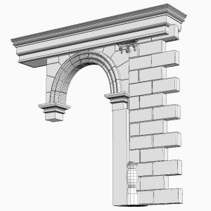 Stone Column and Arch 3D Model - FlatPyramid
