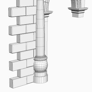 Stone Column and Arch 3D Model - FlatPyramid