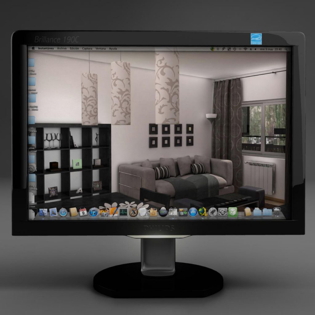 TFT screen 3D Model - FlatPyramid