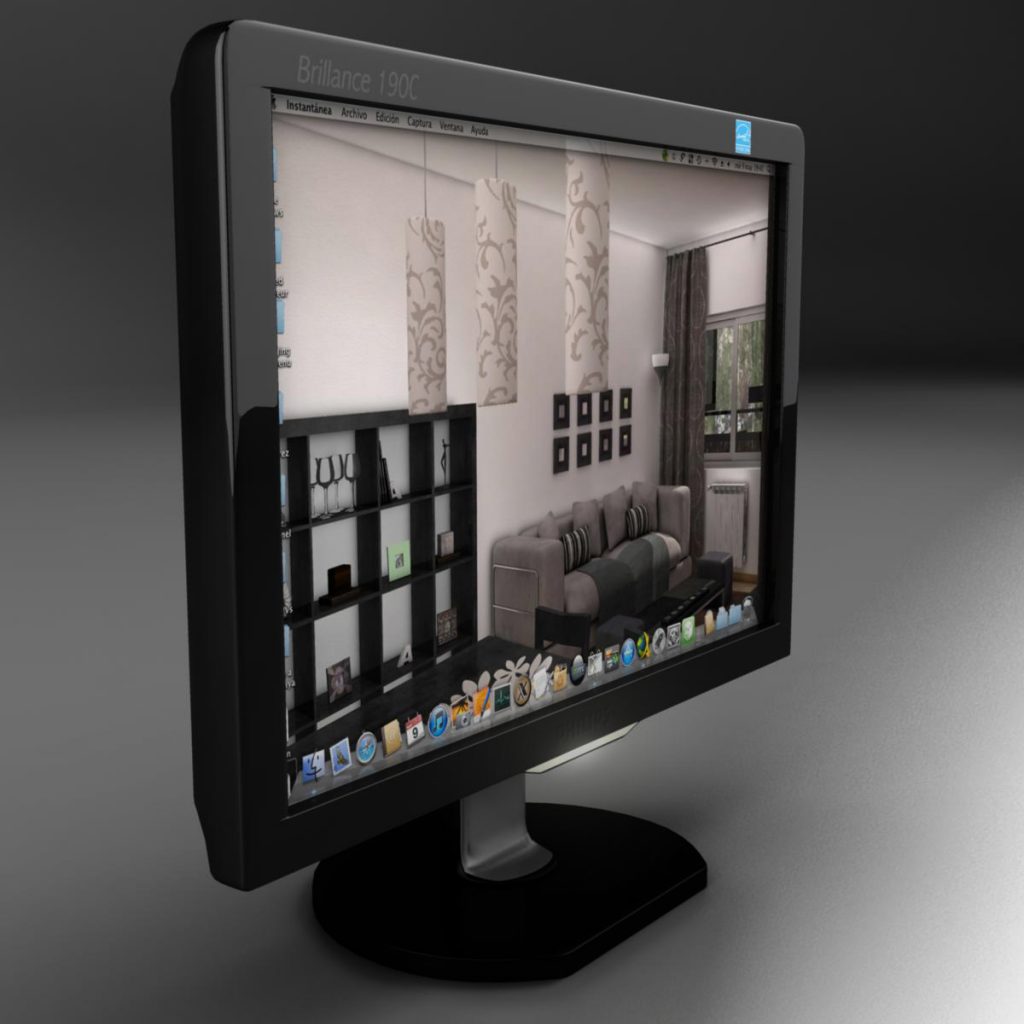 TFT screen 3D Model - FlatPyramid