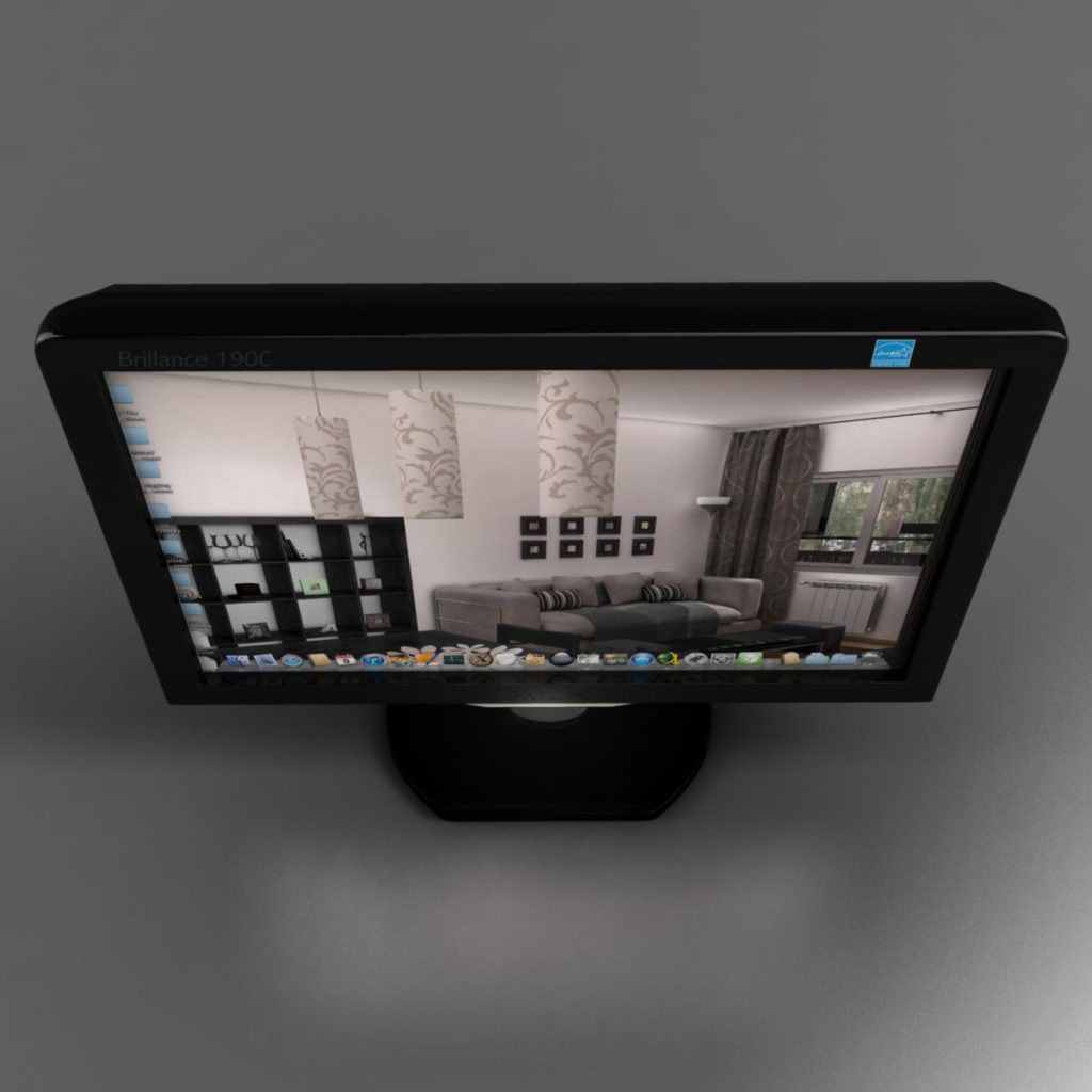 TFT screen 3D Model - FlatPyramid