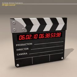 Clapperboard 3D Model - FlatPyramid