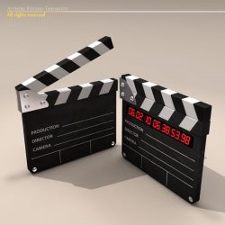 Clapperboard 3D Model - FlatPyramid