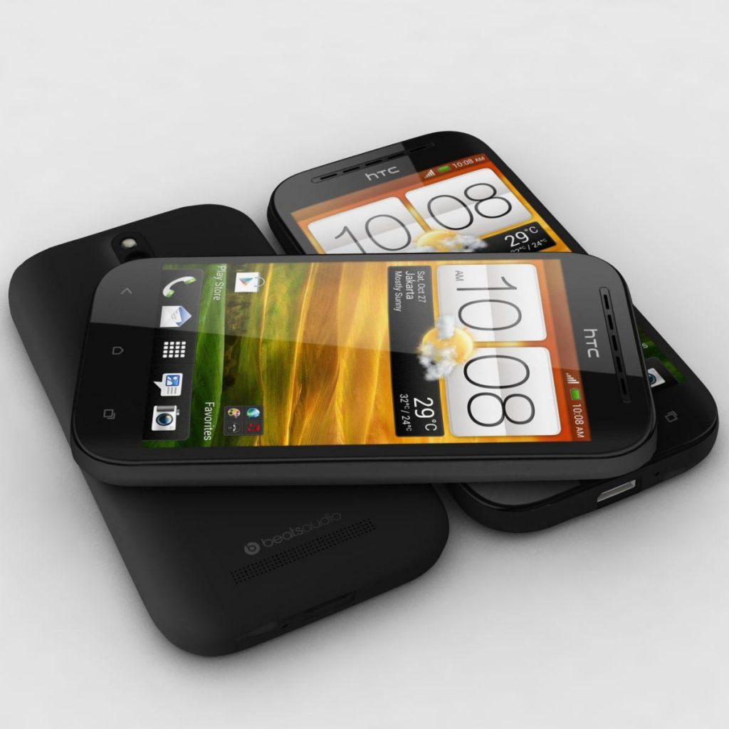 HTC Desire SV - LowPoly 3D Model - FlatPyramid