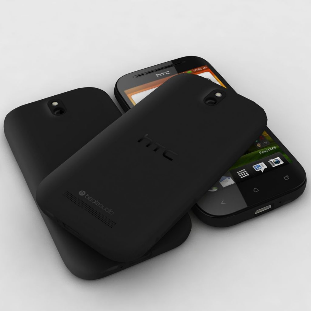 HTC Desire SV - LowPoly 3D Model - FlatPyramid