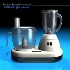 Food processor 3D Model - FlatPyramid