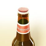 Budweiser Beer Bottle - Six Cardboard Pack 3D Model - FlatPyramid