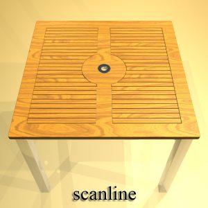 Outdoor Table 3D Model - FlatPyramid