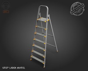 Step Ladder Metal 3D Model - FlatPyramid