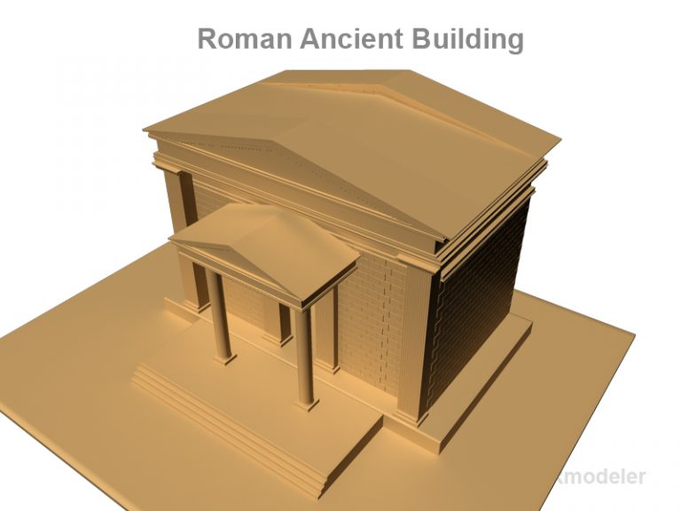 Roman Ancient Building 3D Model - FlatPyramid