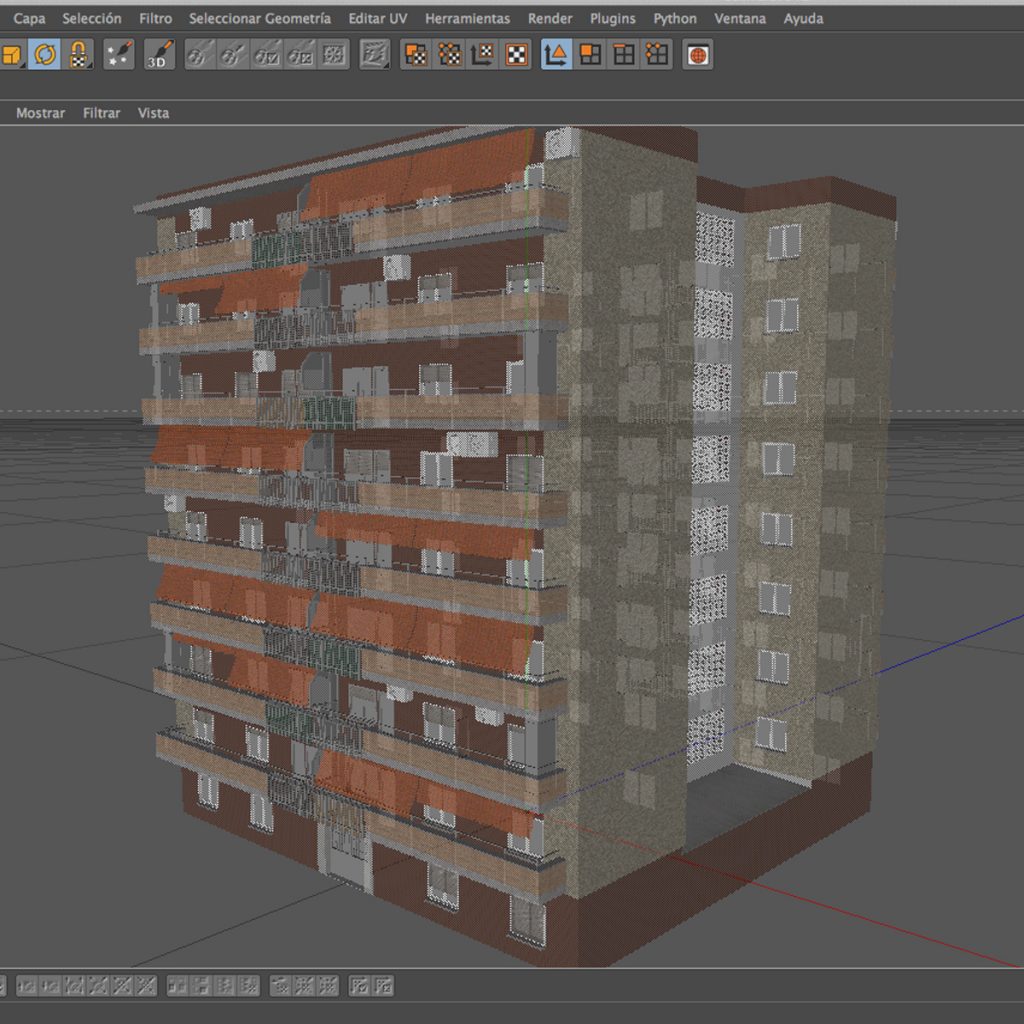 Typical spanish building 3D Model - FlatPyramid