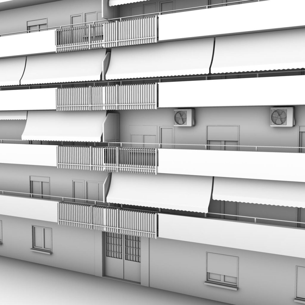 Typical spanish building 3D Model - FlatPyramid