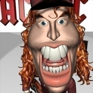 Angus Young 3D character toon 3D Model - FlatPyramid
