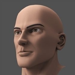 Hero Head 3D Model - FlatPyramid