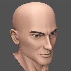 Hero Head 3D Model - FlatPyramid