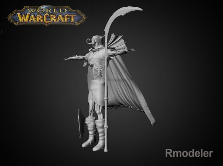 Scourge Skeleton King 3D Model - FlatPyramid