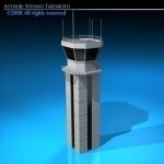 Airport control tower 3D Model - FlatPyramid