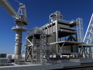 Oil Gas Platform 3D Model - FlatPyramid