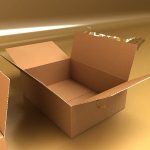 3D Model Cardboard Box with Tape & Mailing Label 3D Model - FlatPyramid
