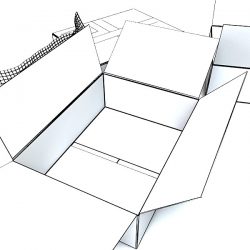 3D Model Cardboard Box with Tape & Mailing Label 3D Model - FlatPyramid