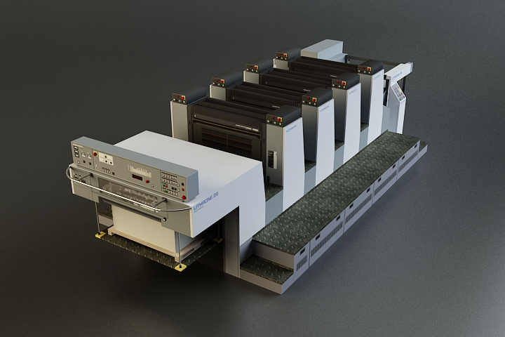 Offset Printer 3D Model - FlatPyramid