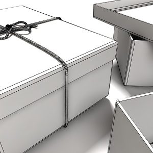 3D Model Photorealistic Cardboard Box & Rope 3D Model - FlatPyramid