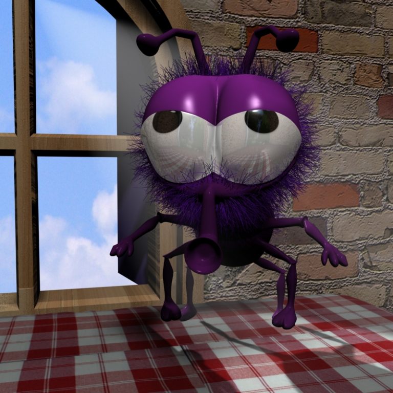 Cartoon Fly Rigged 3D Model - FlatPyramid