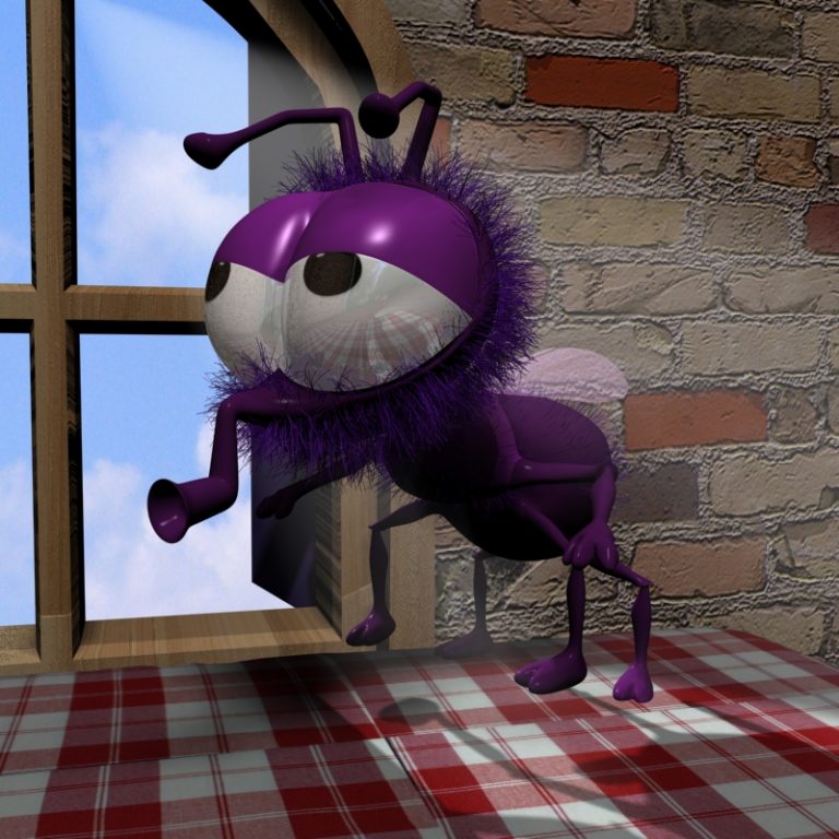 Cartoon Fly Rigged 3D Model - FlatPyramid