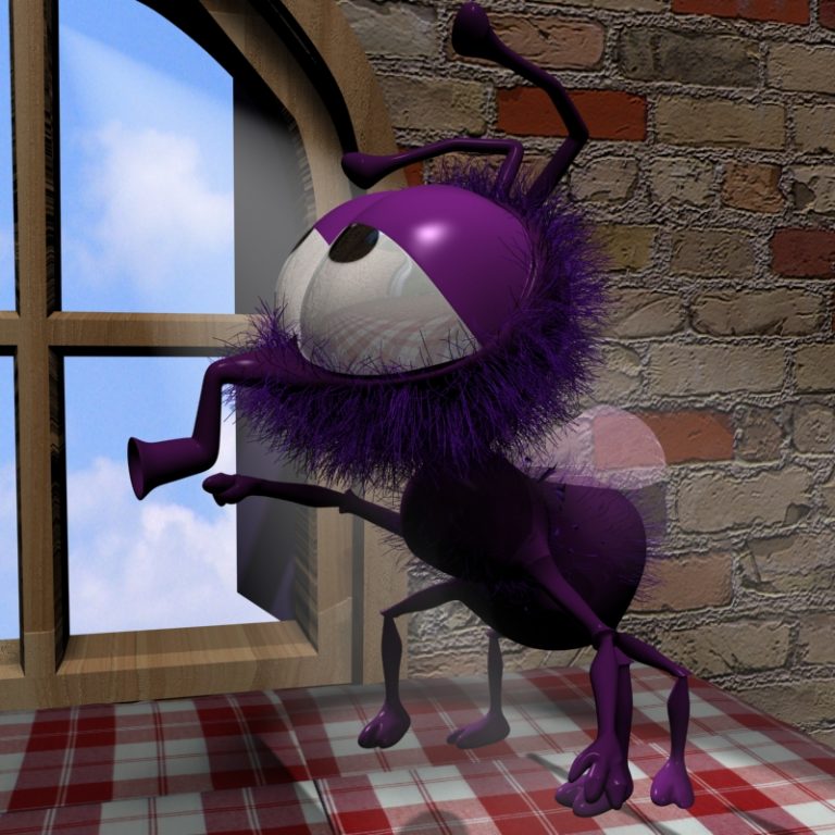 Cartoon Fly Rigged 3D Model - FlatPyramid