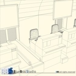 Airport check in 3D Model - FlatPyramid