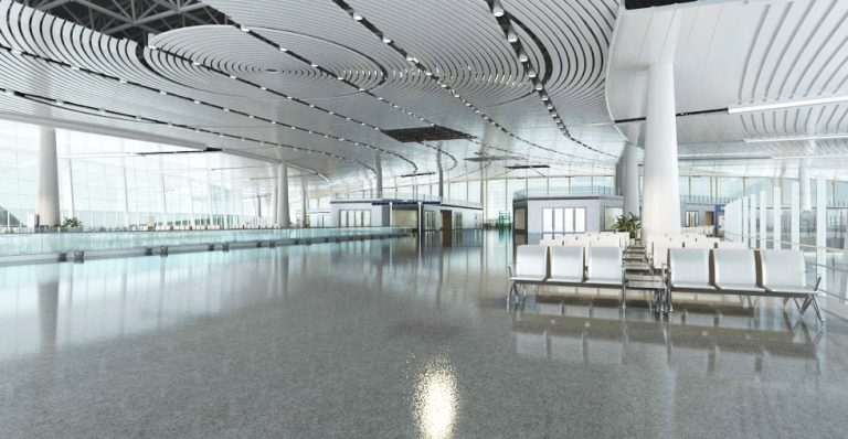 Airport Terminal Lobby 001 3D Model - FlatPyramid