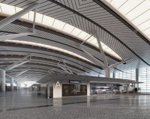 Airport Terminal Lobby 002 3D Model - FlatPyramid
