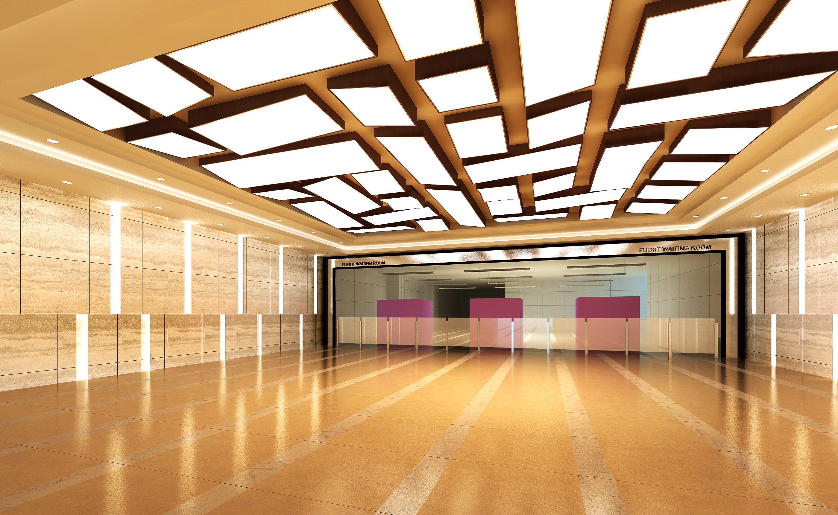 Aisle Spaces 008 3D Model - FlatPyramid