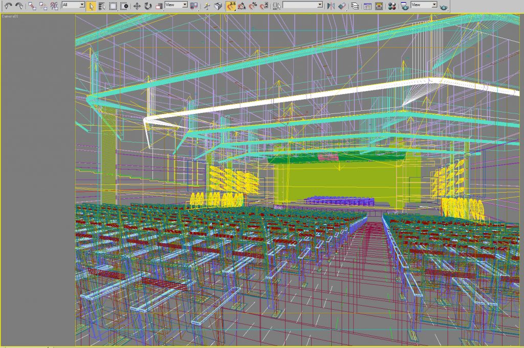 Auditorium room 006 3D Model - FlatPyramid