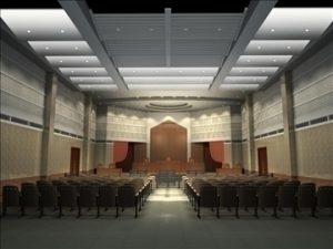 Auditorium room 0082 3D Model - FlatPyramid