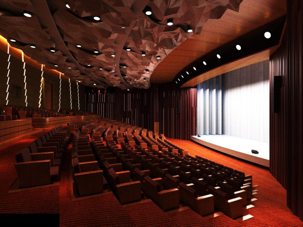 Auditorium room 001-2 3D Model - FlatPyramid