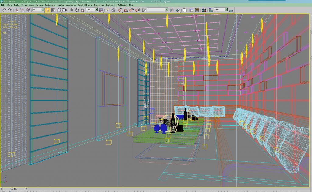 Bar 004 3D Model - FlatPyramid