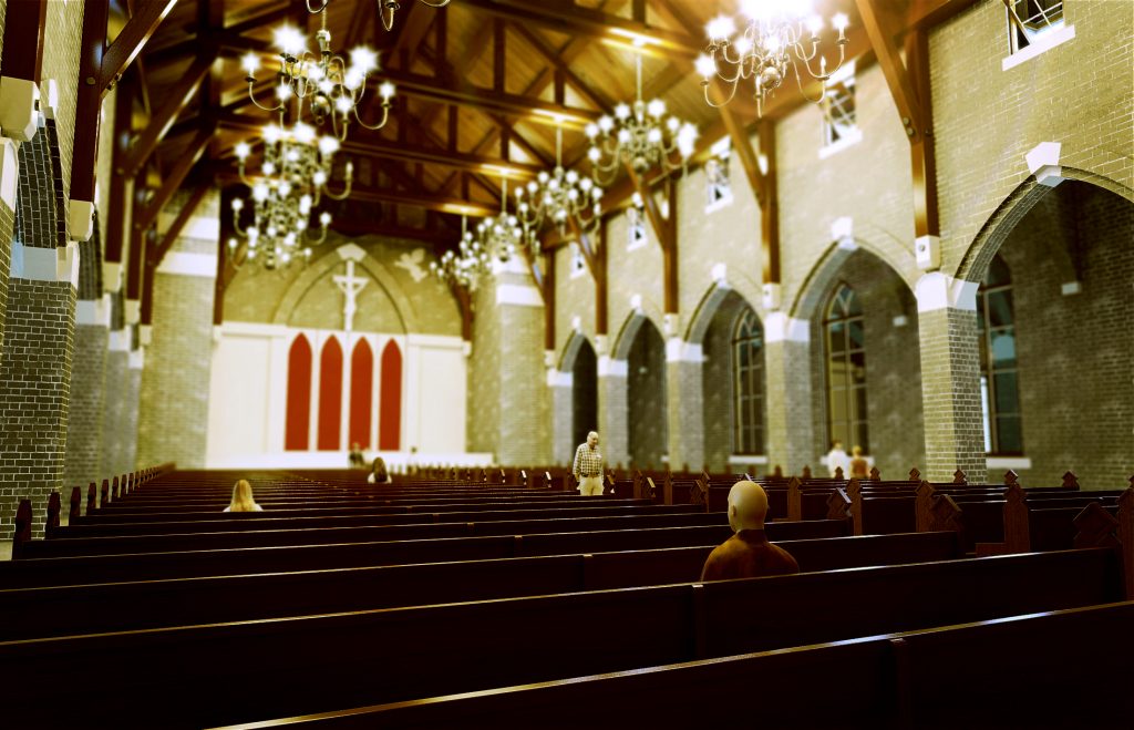 Church 001 3D Model - FlatPyramid