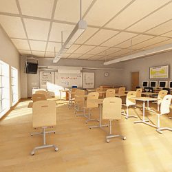 Classroom 3D Model - FlatPyramid