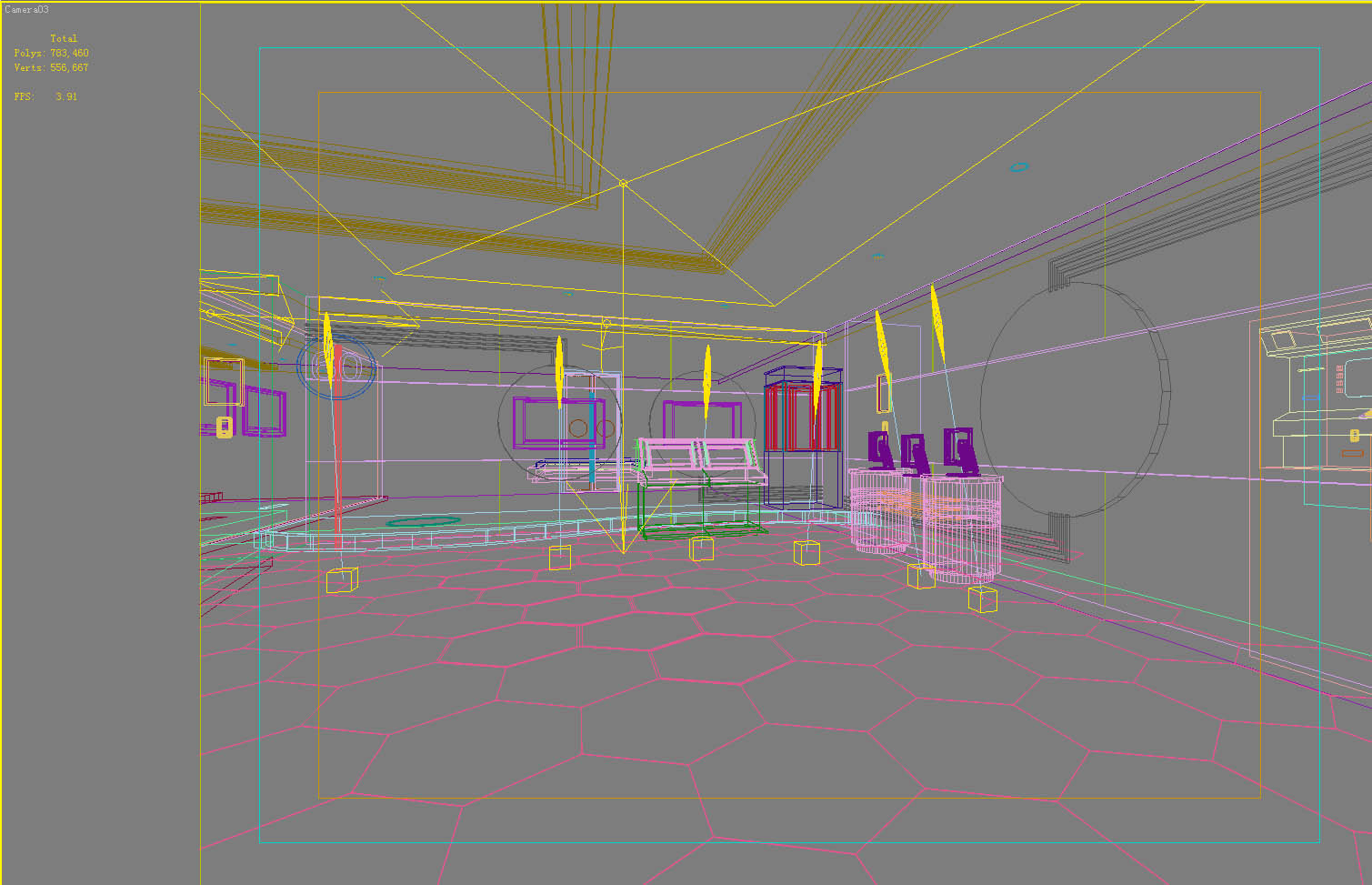 Commercial Space 003 3D Model - FlatPyramid