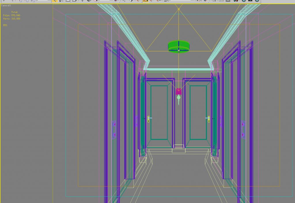Corridor 044 3D Model - FlatPyramid